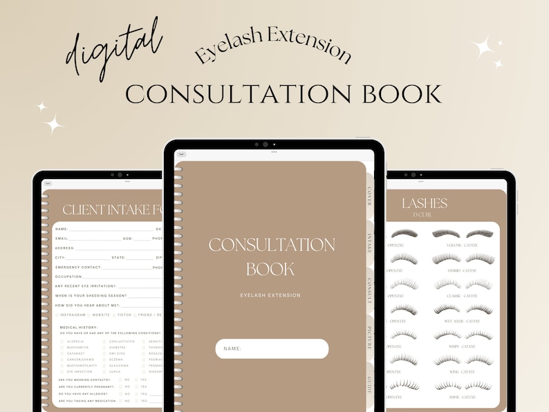 Digital Eyelash Client Consultation Book | Eyelash Extension ...
