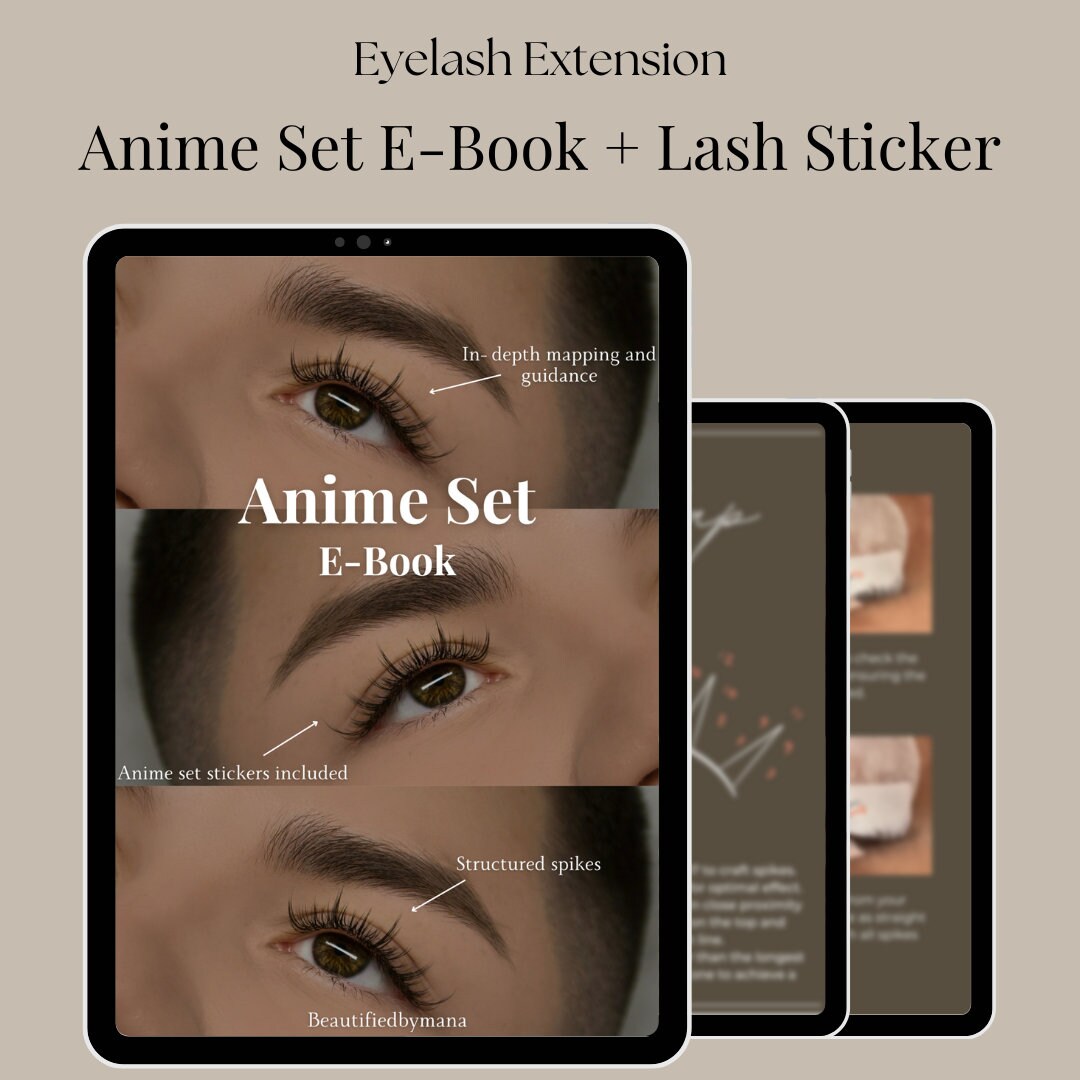 Anime Set E-book Lash Sticker & Lash Simulation Lash Manual Eyelash ...