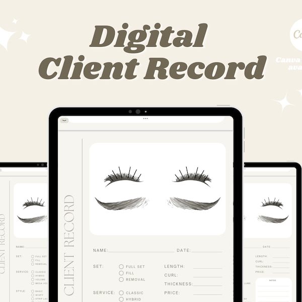 Client Record Card - Etsy UK