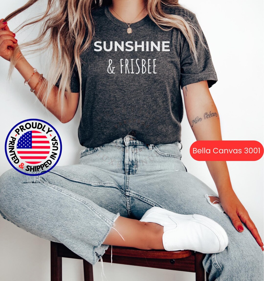 Sunshine & Frisbee Shirt, Frisbee Gift Tshirt, Frisbee Tee Frisbee T ...