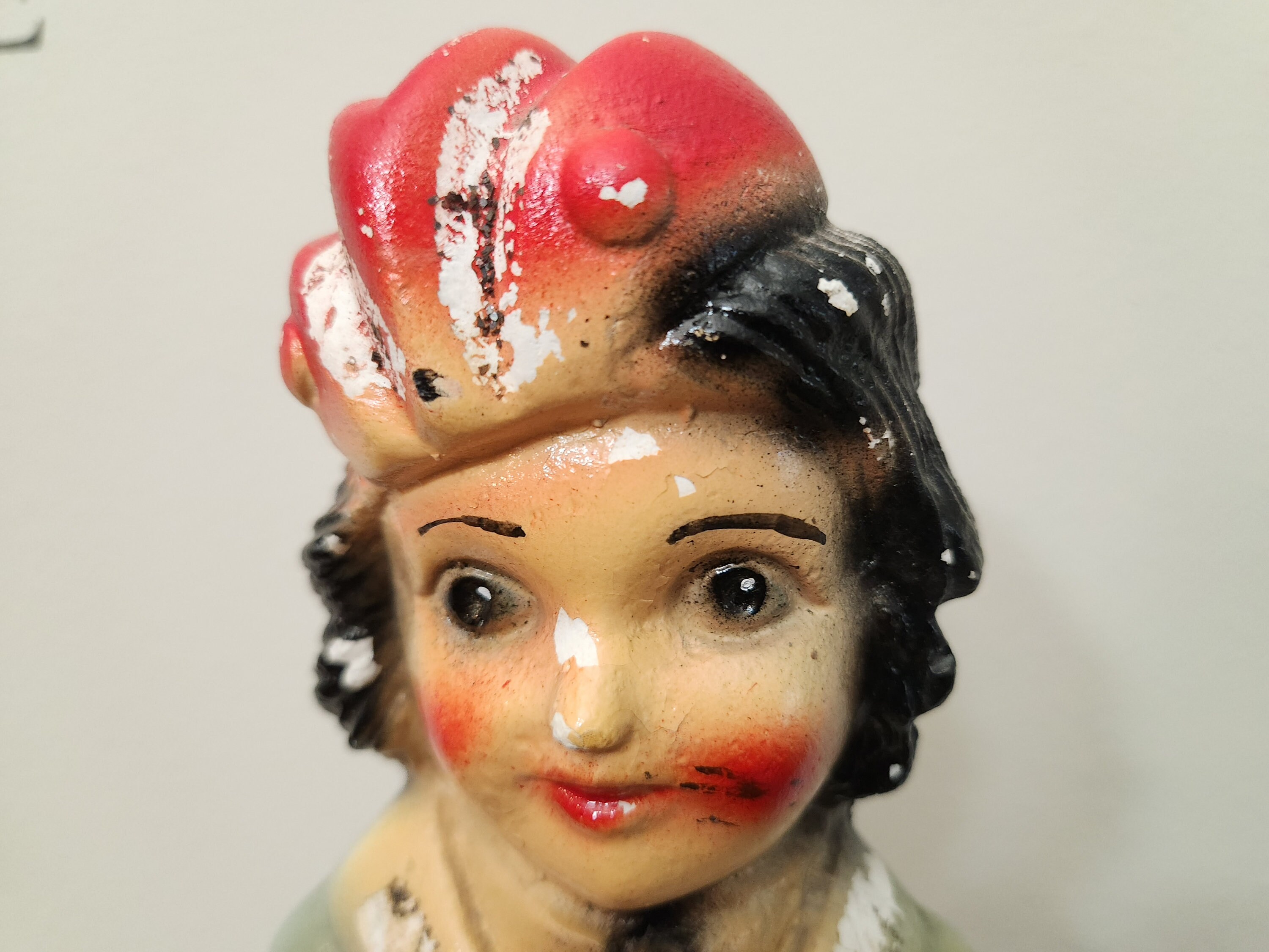 Vintage, 1941, Chalkware WWII Military Flapper Girl Army Carnival Prize ...