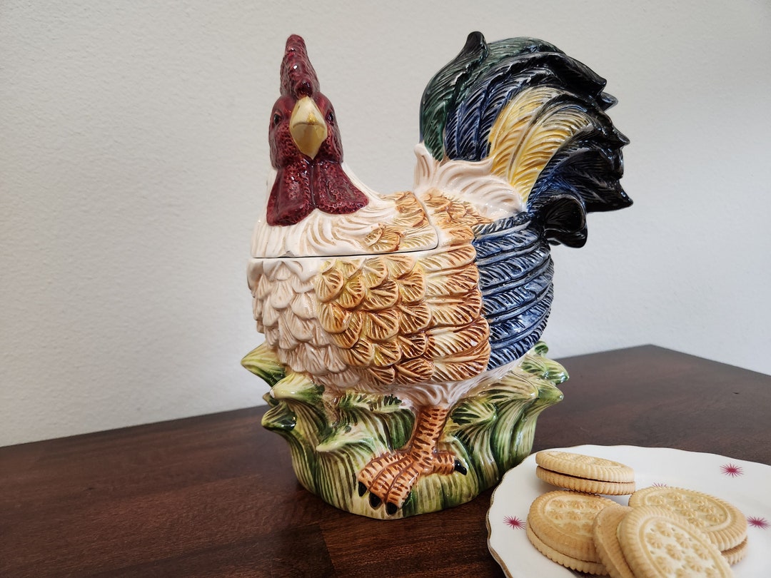 Vintage Jay Imports Rooster Cookie Jar: Farmhouse Kitchen Decor - Etsy