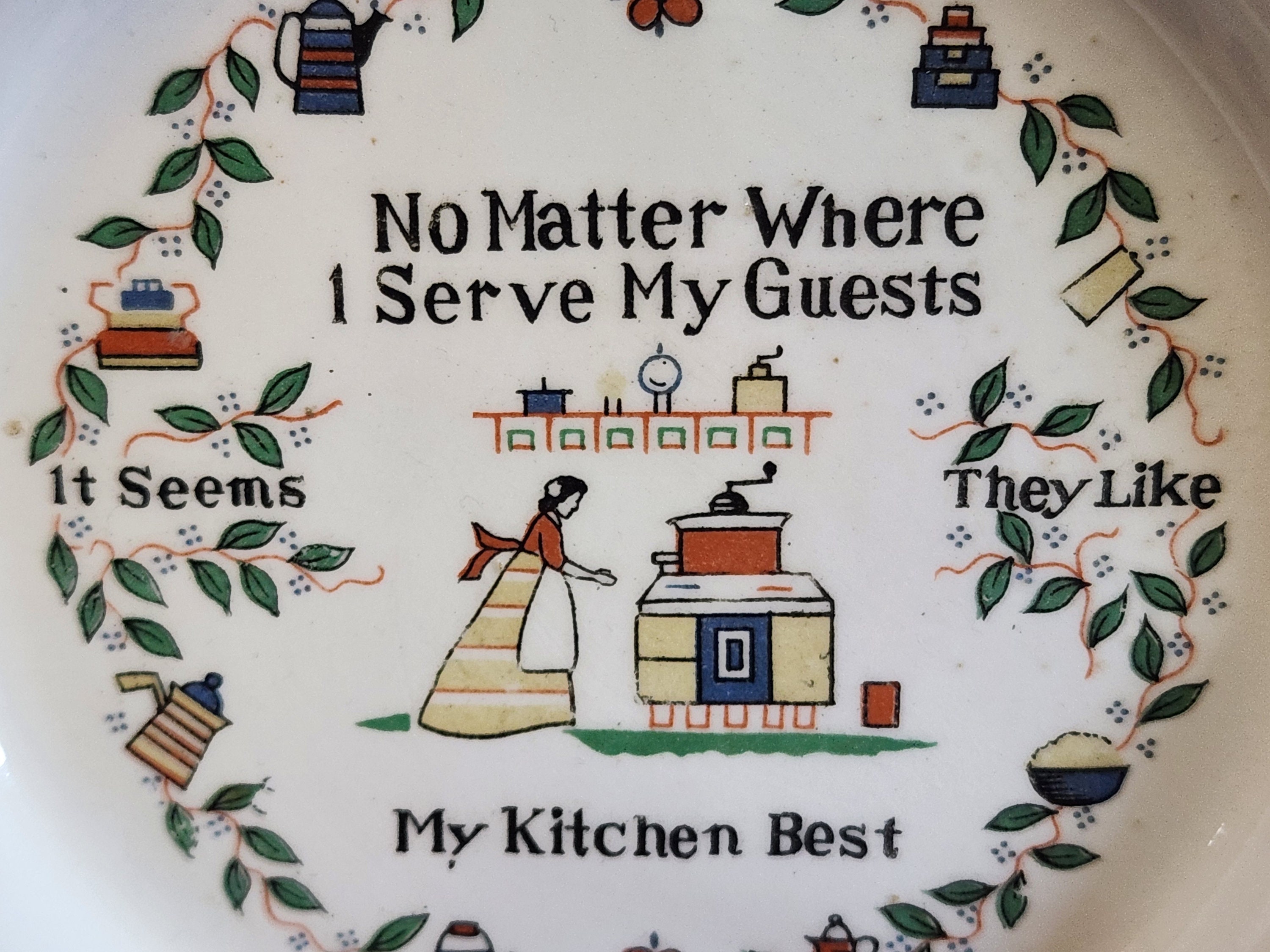 Vintage, 1950s, Nevco, no Matter Where I Serve My Guests, It Seems They ...