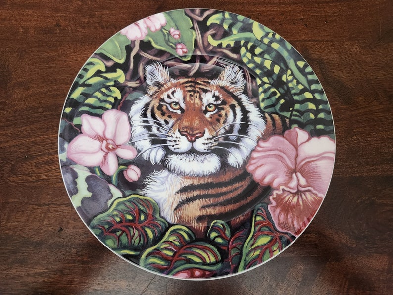 Vintage, 2001, Fitz & Floyd, Exotic Jungle Series, Tiger Salad Plate ...