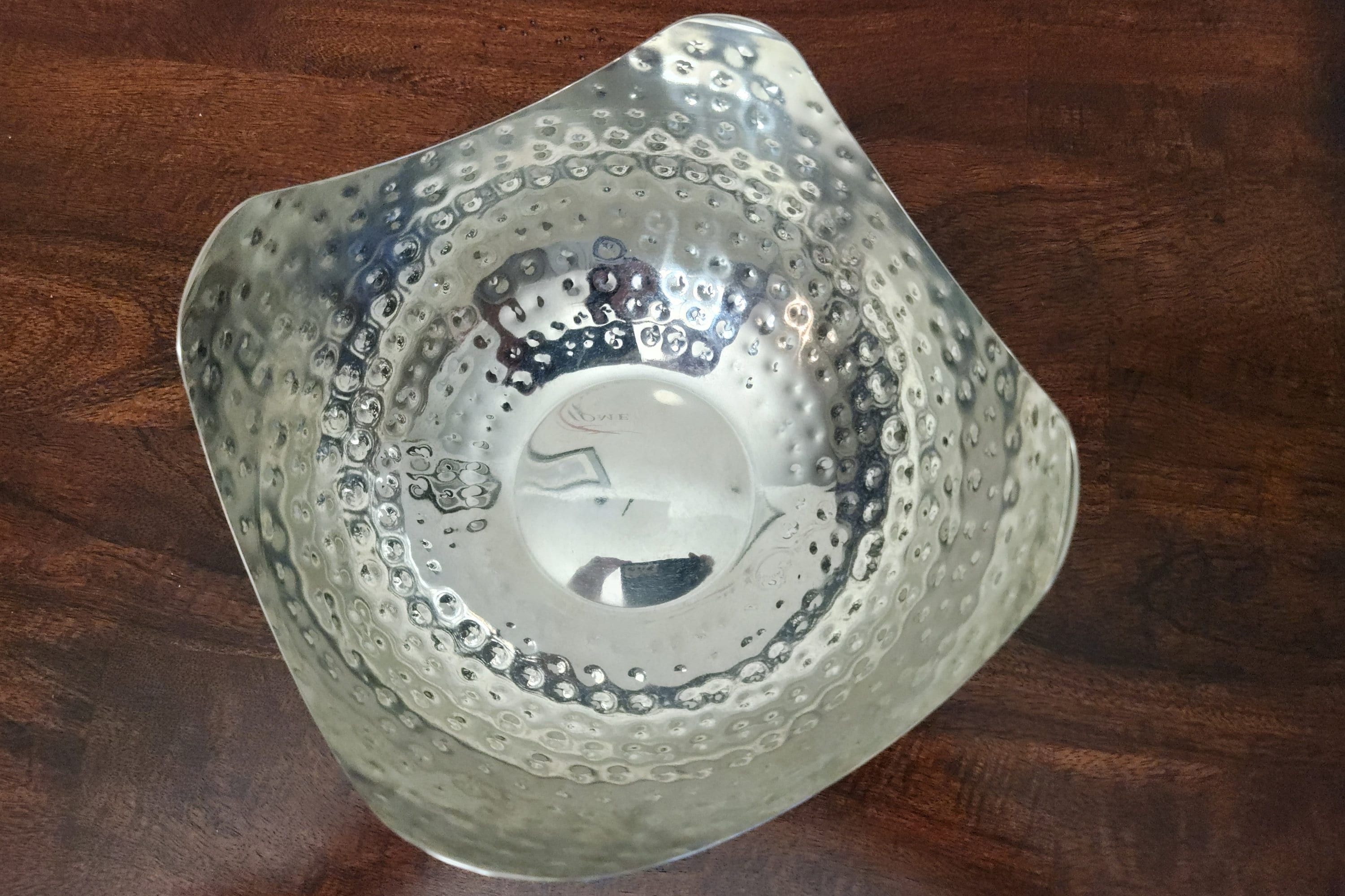 Retro Style, Elegance, Stainless Steel, Hammered, Dimpled, Wavy Rim ...