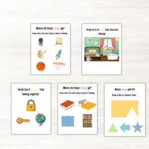 Pre-k Sorting and Matching Worksheets, Preschool Learning Printable ...