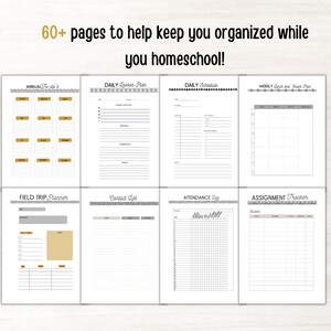 Homeschool Planner Printable, 60 Pages, Digital Homeschool Planner ...