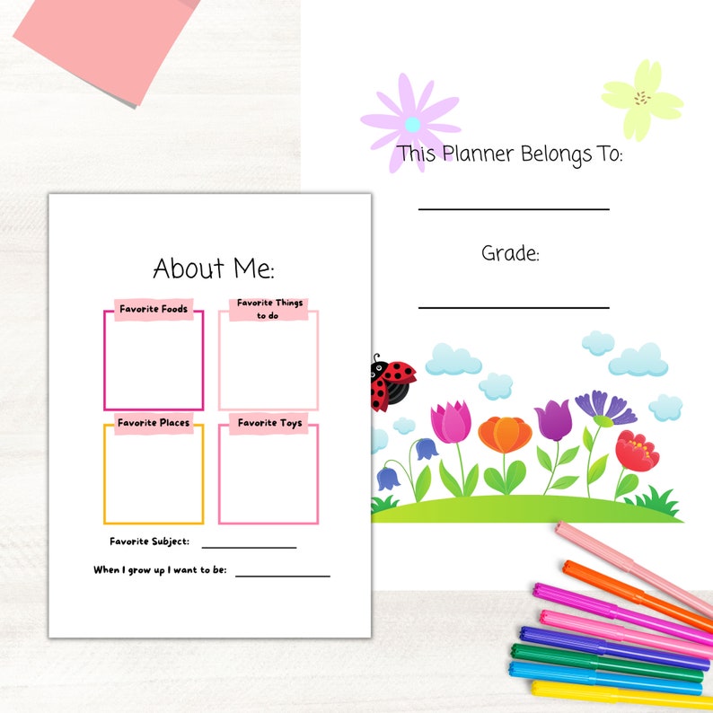 Kids Academic Planner, Homeschool Planner, Homeschool Student Planner ...