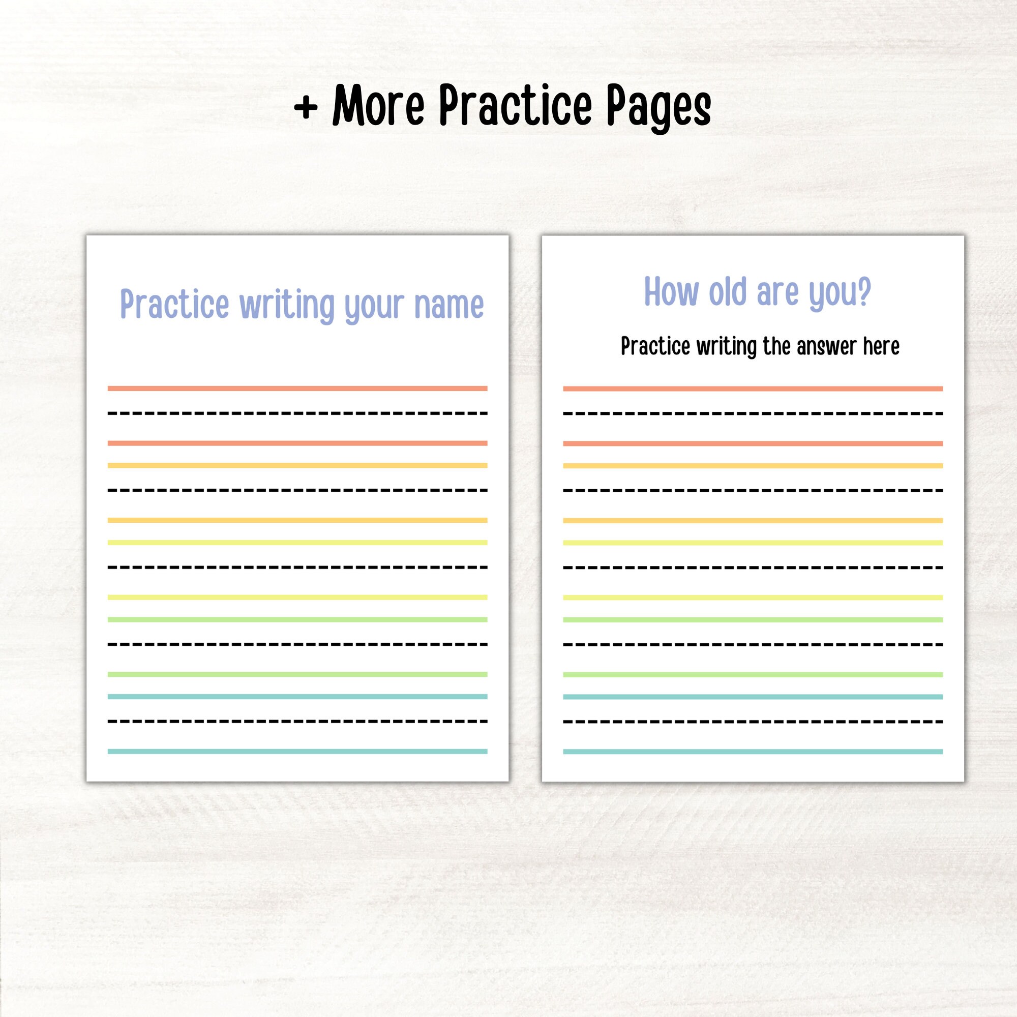 Pre-k Letters and Numbers Practice Worksheets, Preschool Learning ...