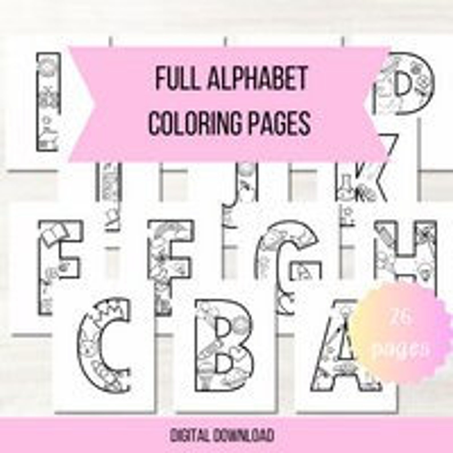 Printable Alphabet Coloring Pages, Full Alphabet Coloring Pages ...