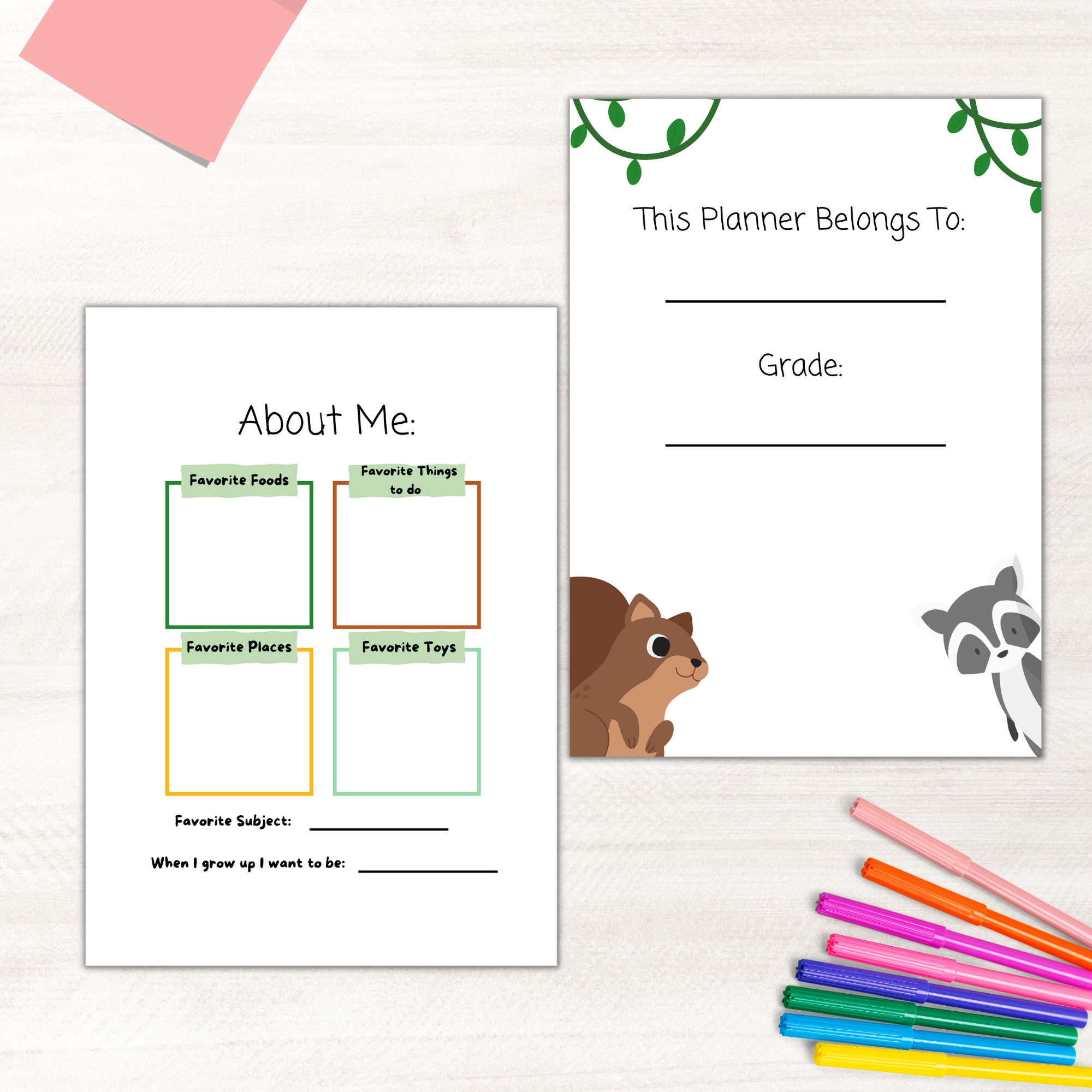Kids Academic Planner, Homeschool Planner, Homeschool Student Planner ...