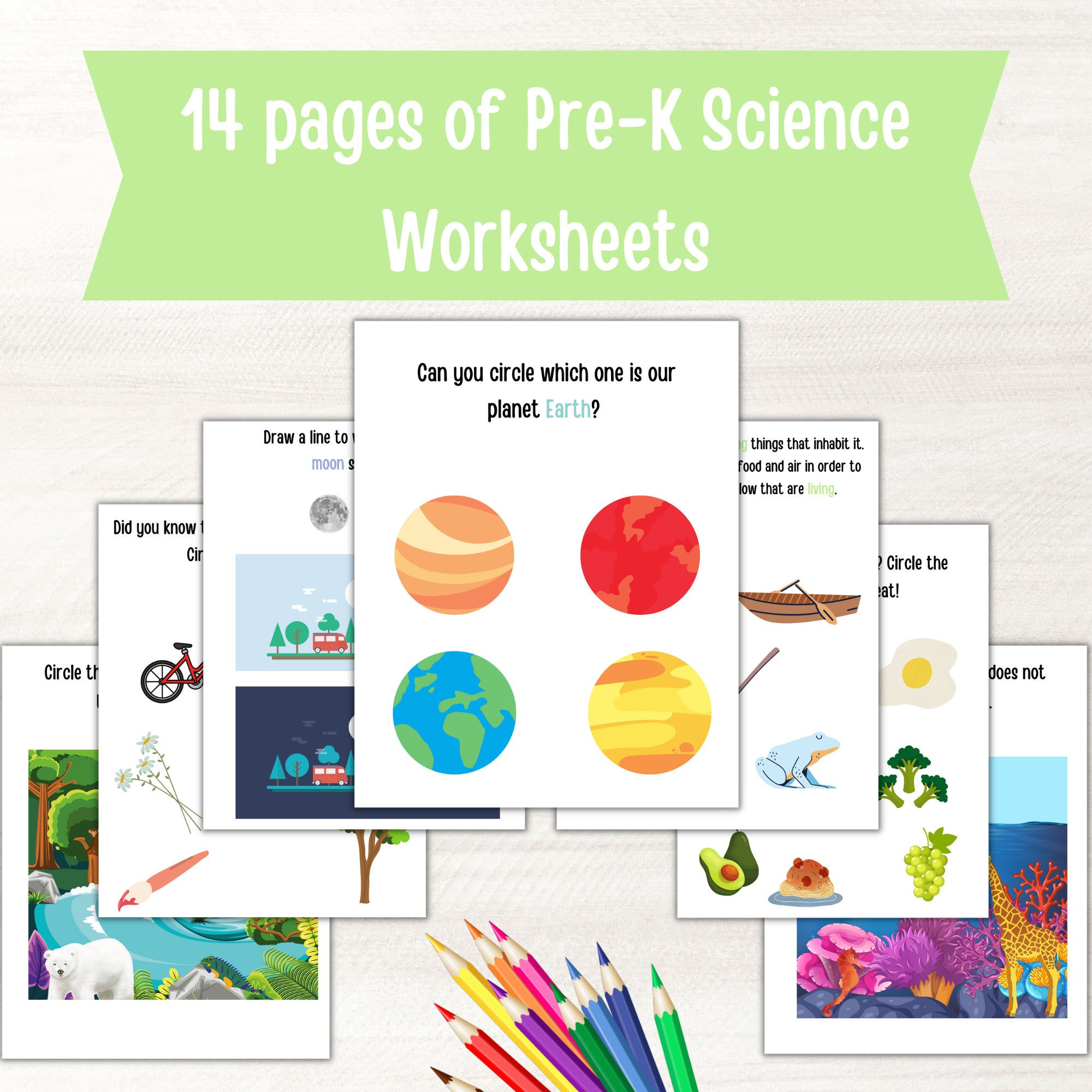 Pre-k Science Worksheets, Preschool Learning Printable, Pre-k ...