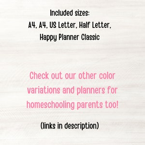 Kids Academic Planner, Homeschool Planner, Homeschool Student Planner ...