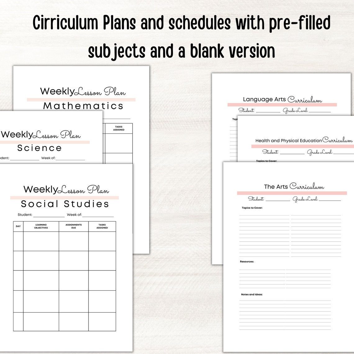 Homeschool Planner Printable, 60 Pages, Digital Homeschool Planner ...