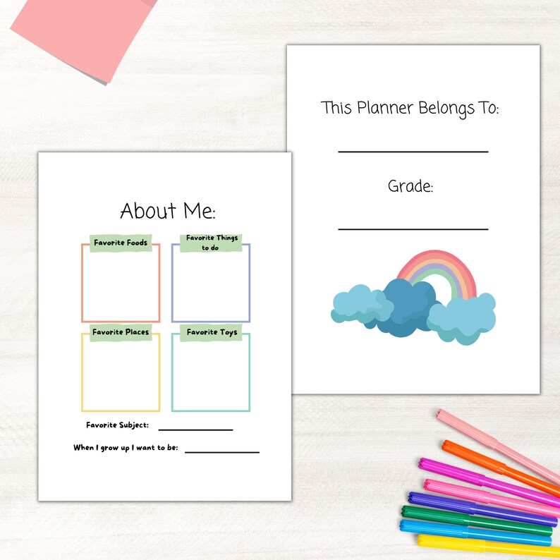 Kids Academic Planner, Homeschool Planner, Homeschool Student Planner ...