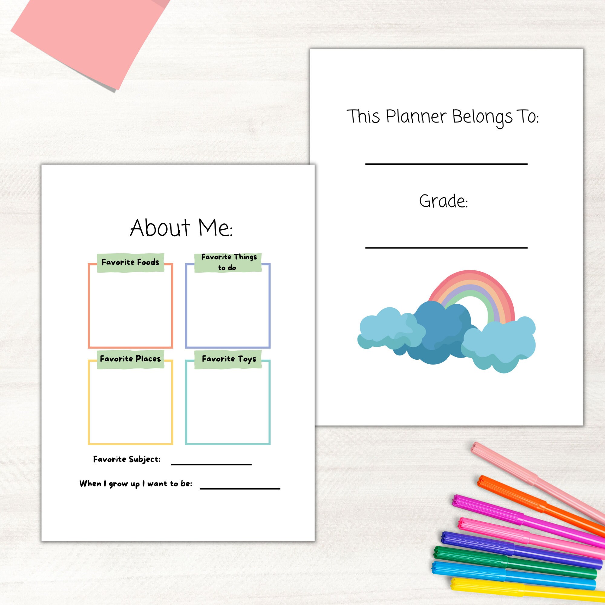 Kids Academic Planner, Homeschool Planner, Homeschool Student Planner ...