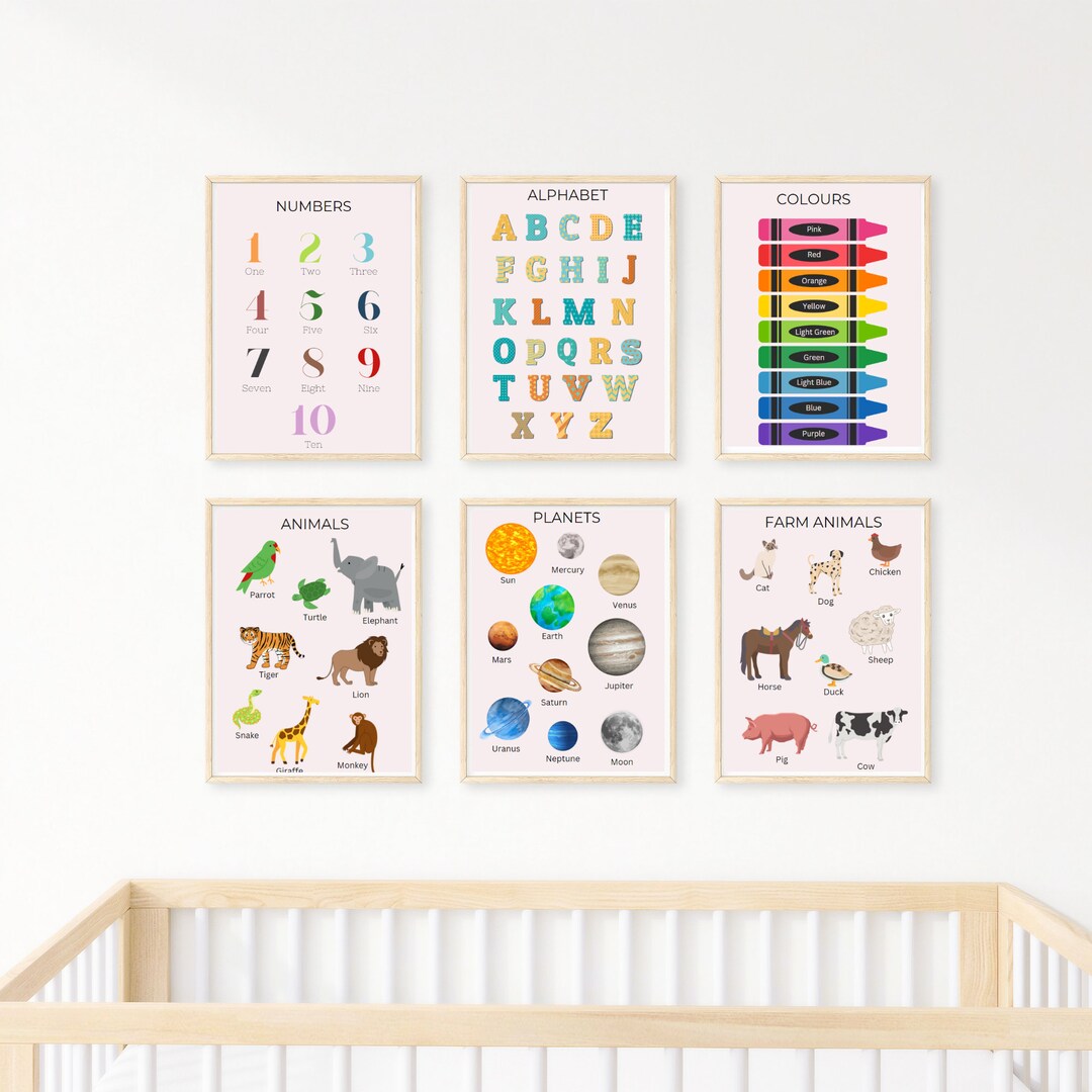 A3 Educational Poster Bundle, Home-schooling Resources, Nursery Wall ...