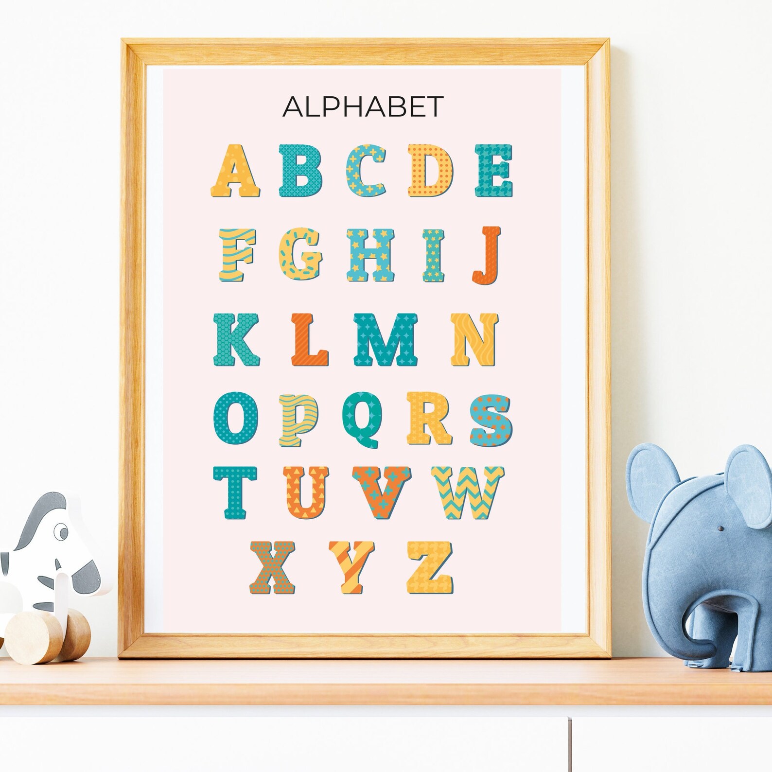 A3 Alphabet Educational Poster, Home-schooling Resources, Nursery Wall ...