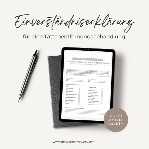 Laser Tattoo Removal Consent Form - Etsy