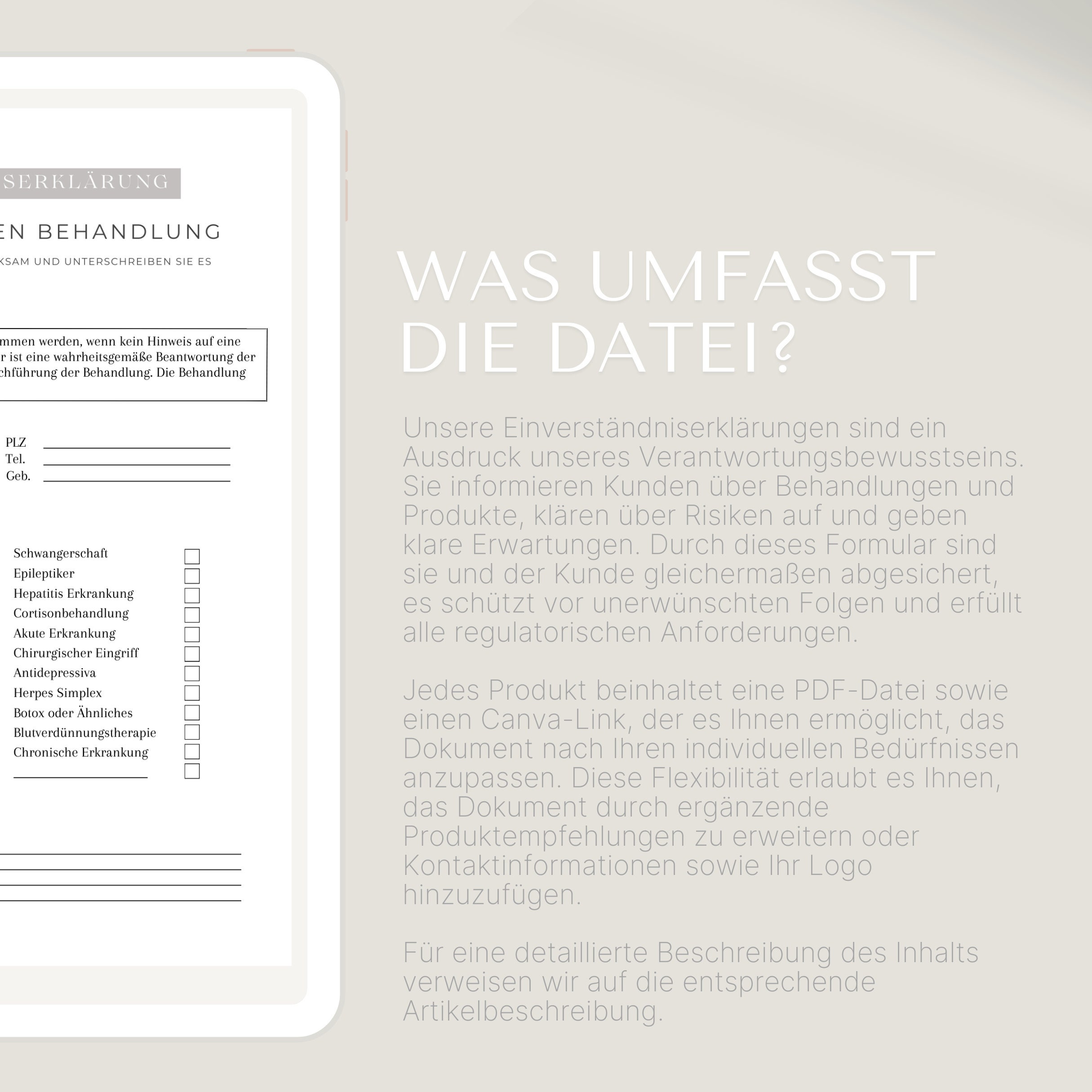 Consent for a Perm Treatment | Consent Form in PDF and Canva Format ...