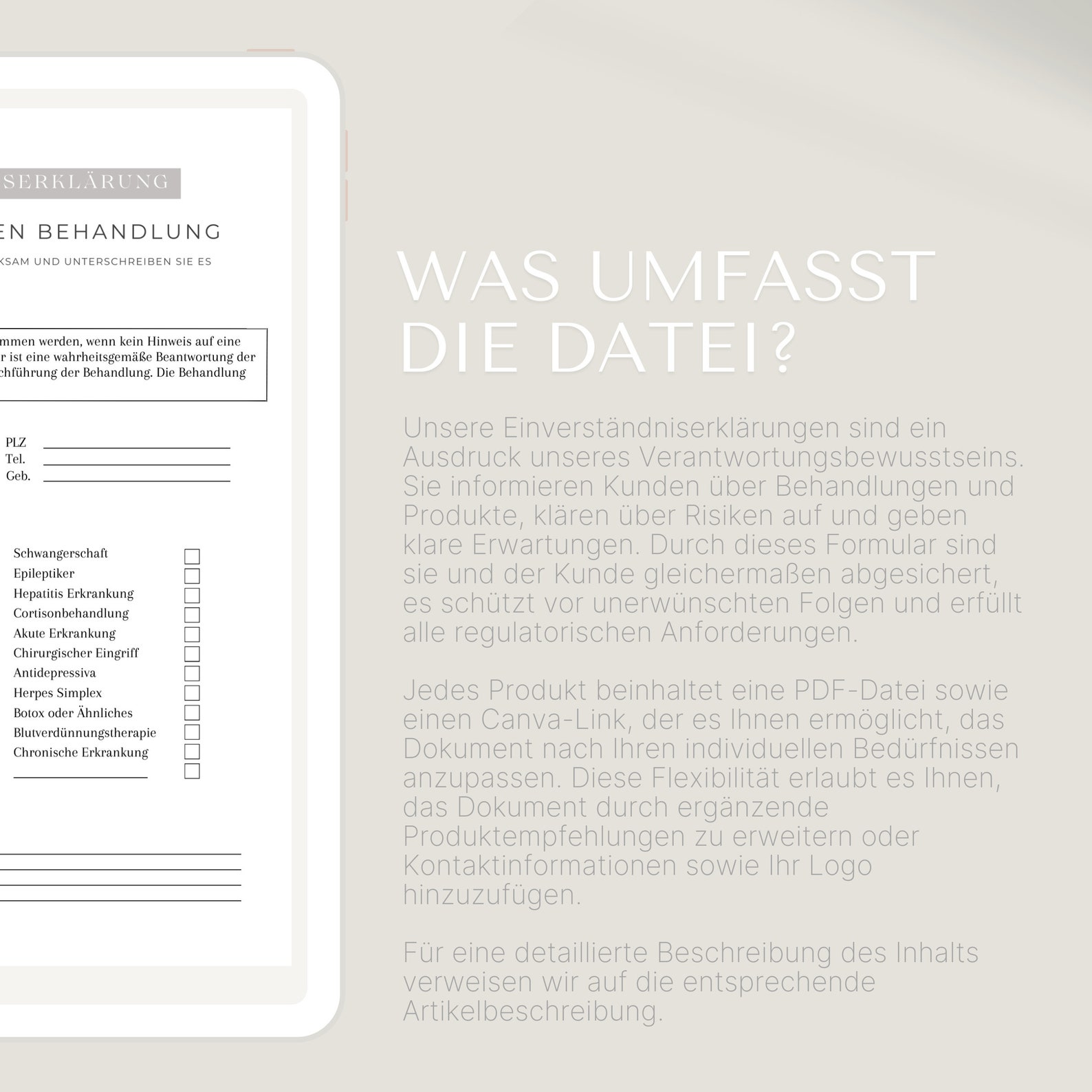Consent for Hair Coloring | Formulas Consent in PDF and Canva Format ...