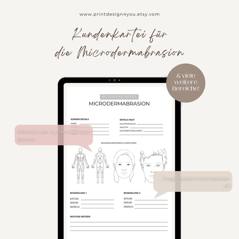 Customer File for Microdermabrasion in PDF and Canva Format Form ...