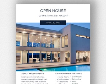 QR Code Real Estate Flyer, Real Estate Flyer, Open House Flyer, QR Code ...