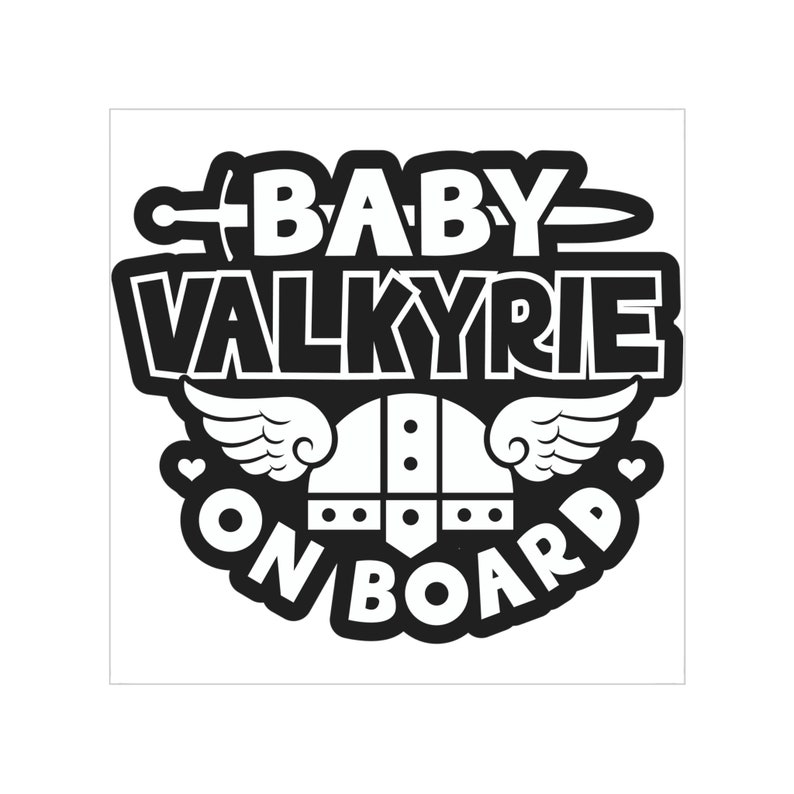 Norse Valkyrie Baby on Board Sticker - Etsy