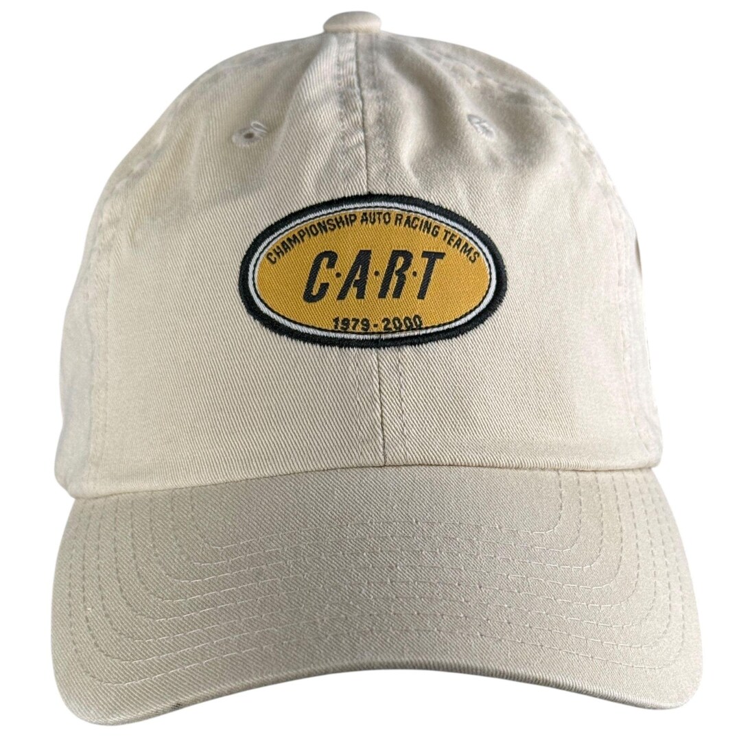 CART Racing Hat: Embroidered Logos, Adjustable Beige Cap - Etsy