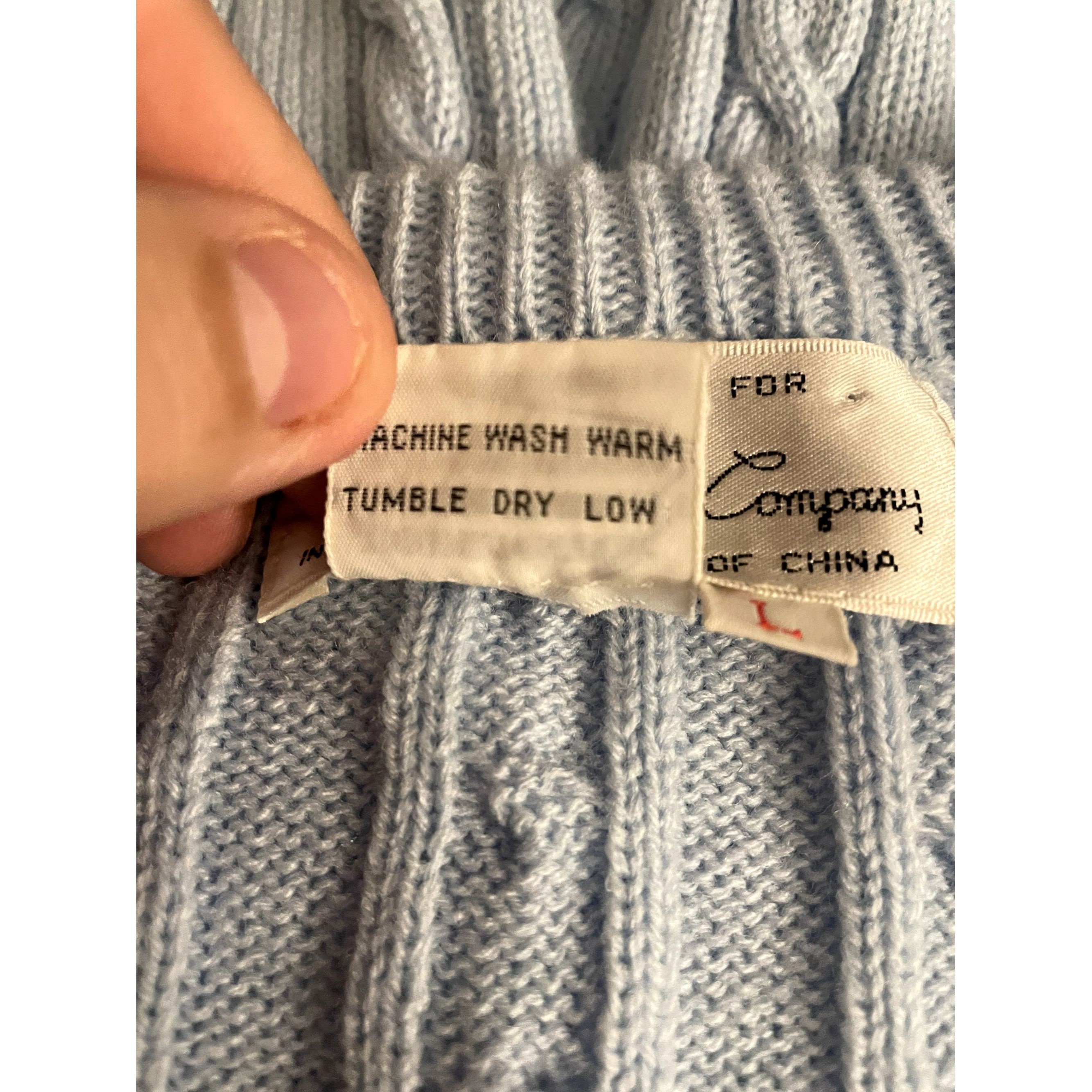 Vintage Higbee Co Cable Knit Vest Blue Wmns SZ L - Etsy