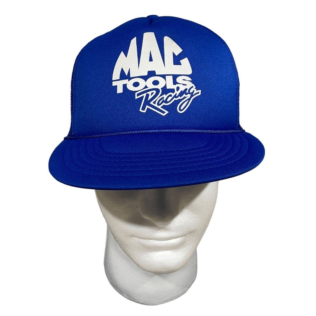 Vintage the Sportsman Men's Blue Mac Tools Racing Snap Back Trucker Hat ...
