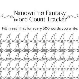 Nanowrimo Word Count Tracker Collection - PRINTABLE - Etsy