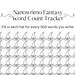 Nanowrimo Word Count Tracker Collection - PRINTABLE - Etsy