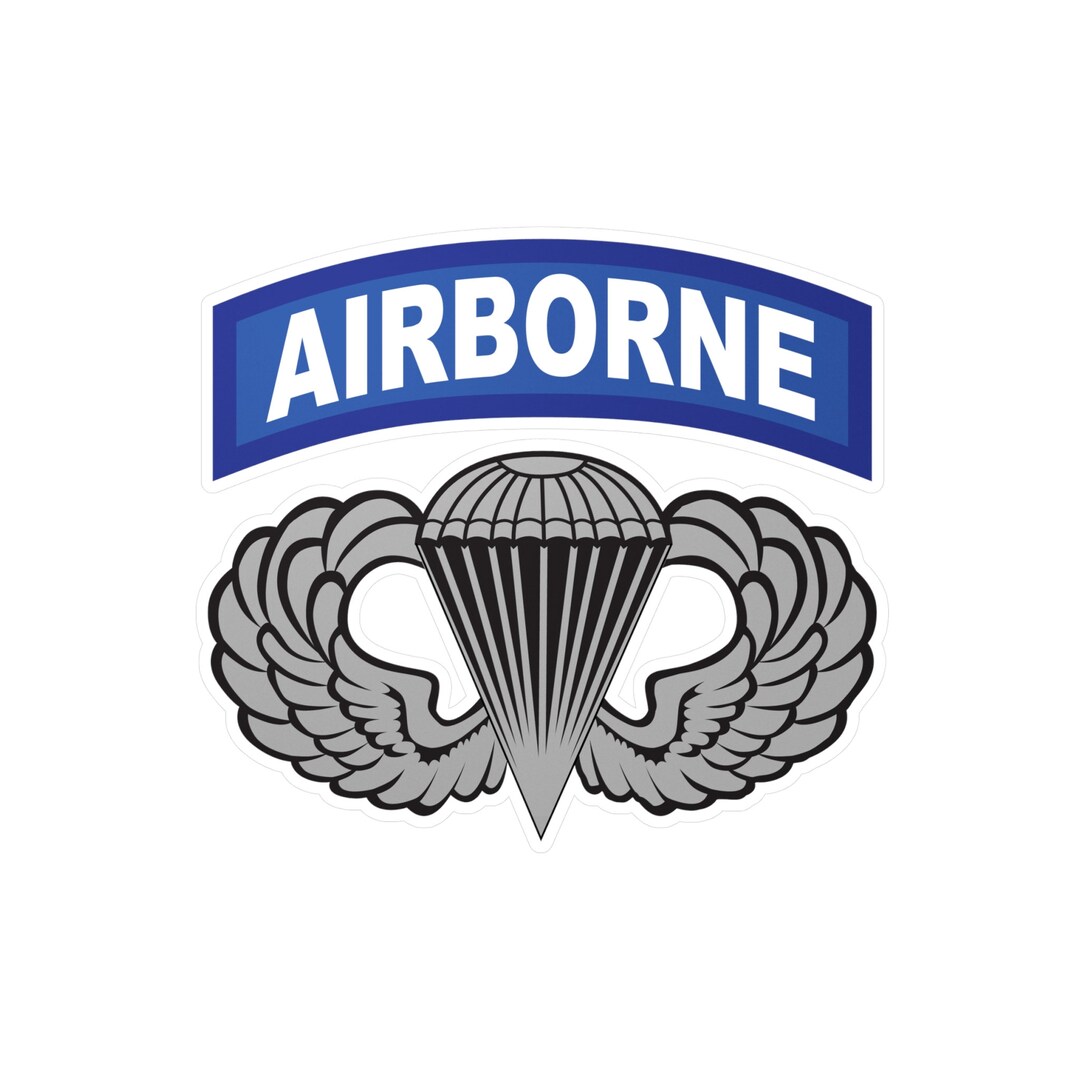 Airborne Sticker: Jump Wings With Blue Tab - Etsy