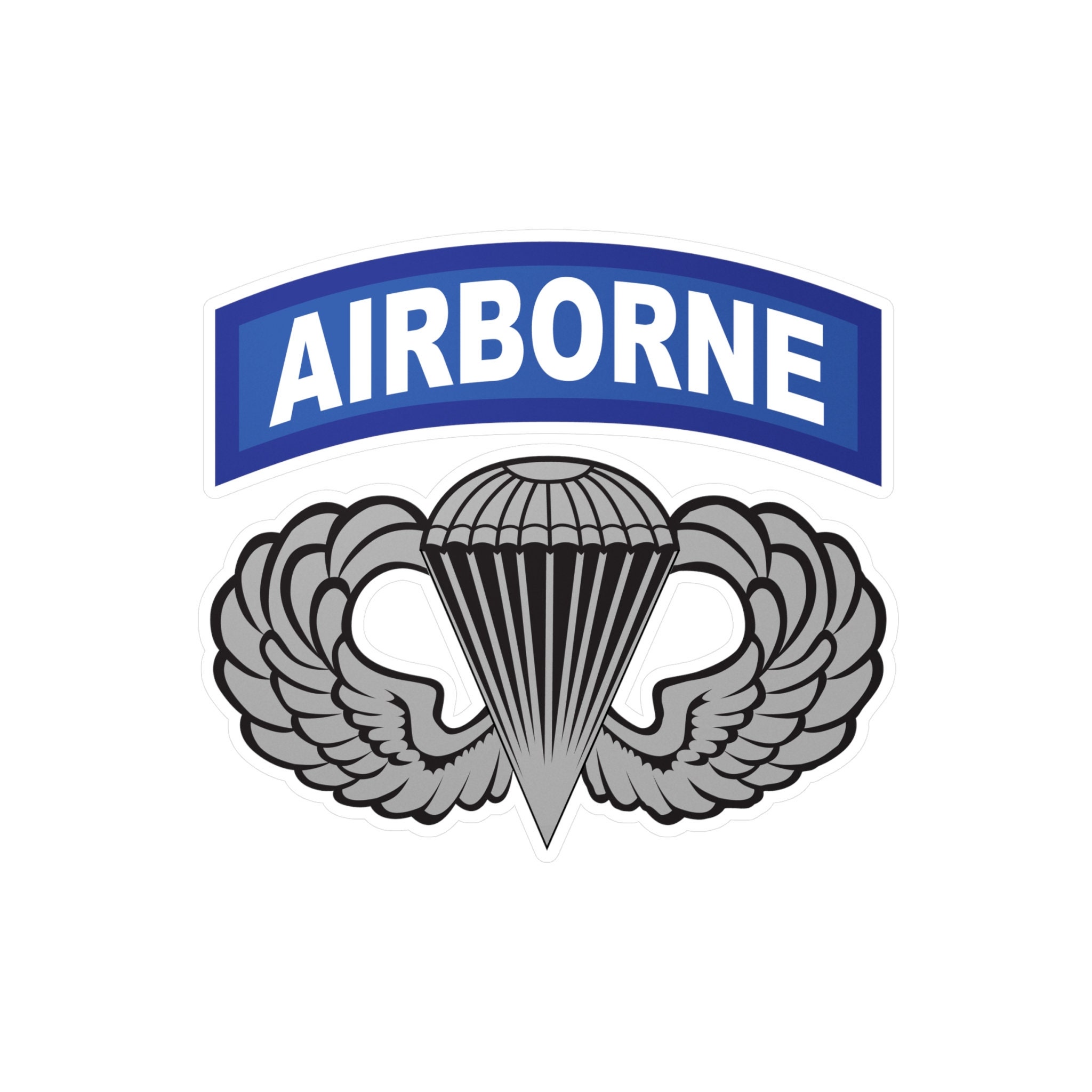 Airborne Sticker: Jump Wings With Blue Tab - Etsy