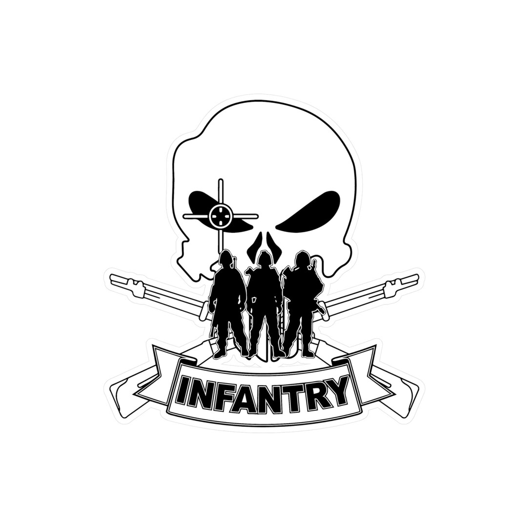 Infantry Sticker: Skull & Crossed Rifles - Etsy