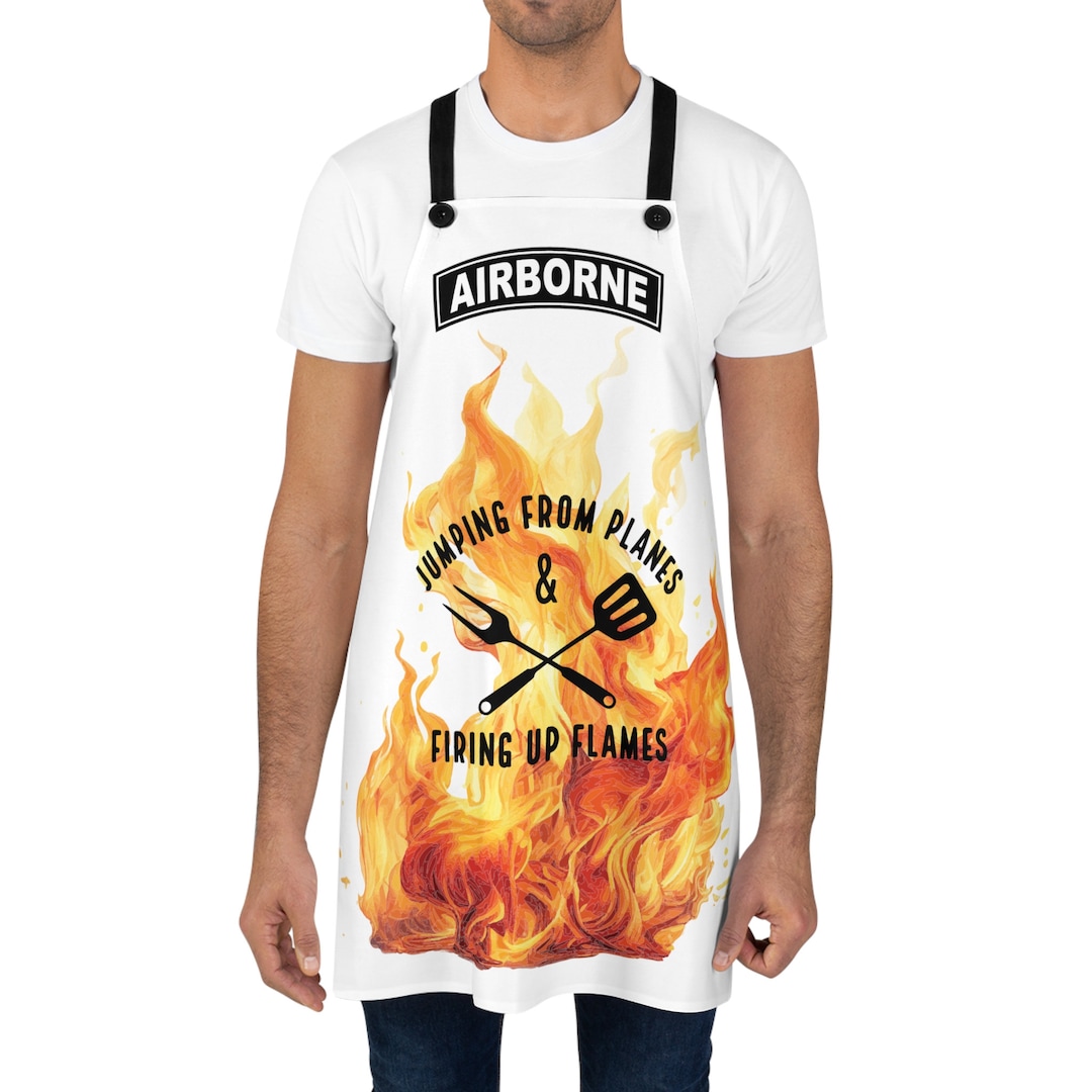 Airborne BBQ Apron: Firing up Flames - Etsy
