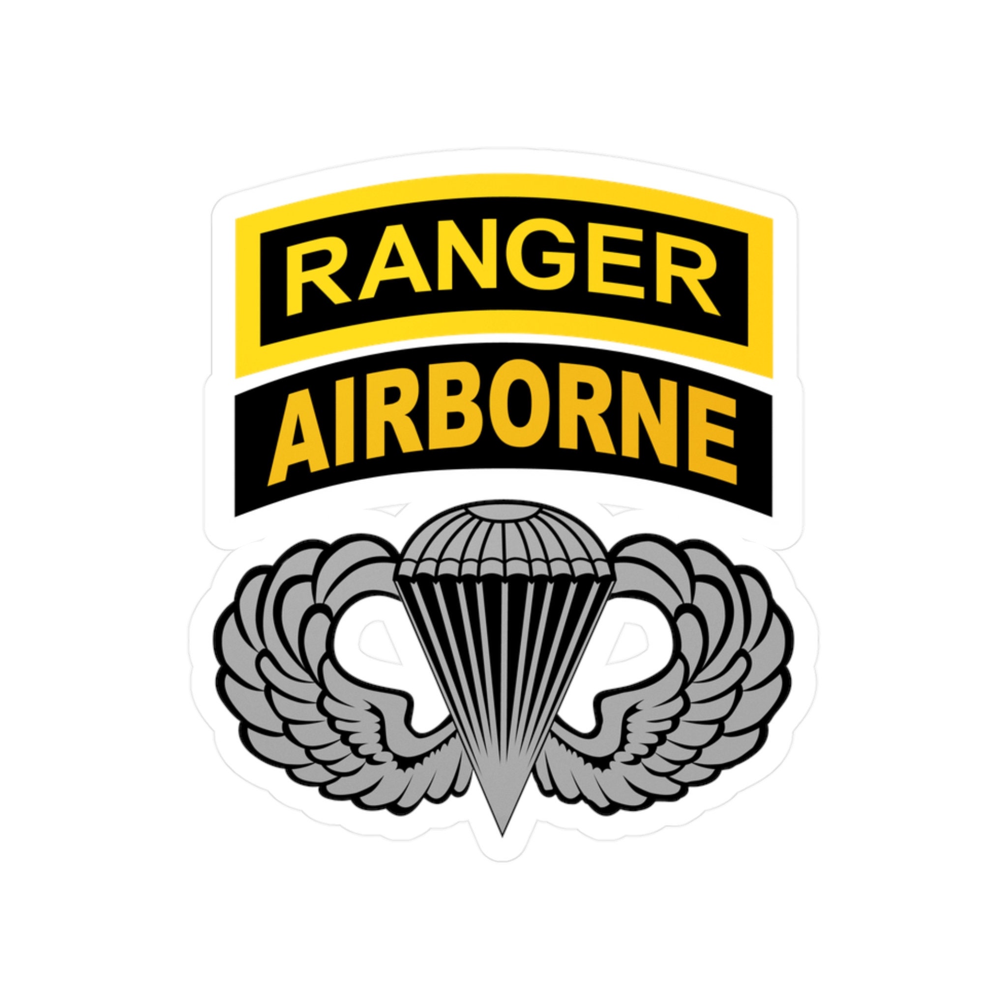 Airborne Sticker: Jump Wings With Airborne Ranger Tabs - Etsy