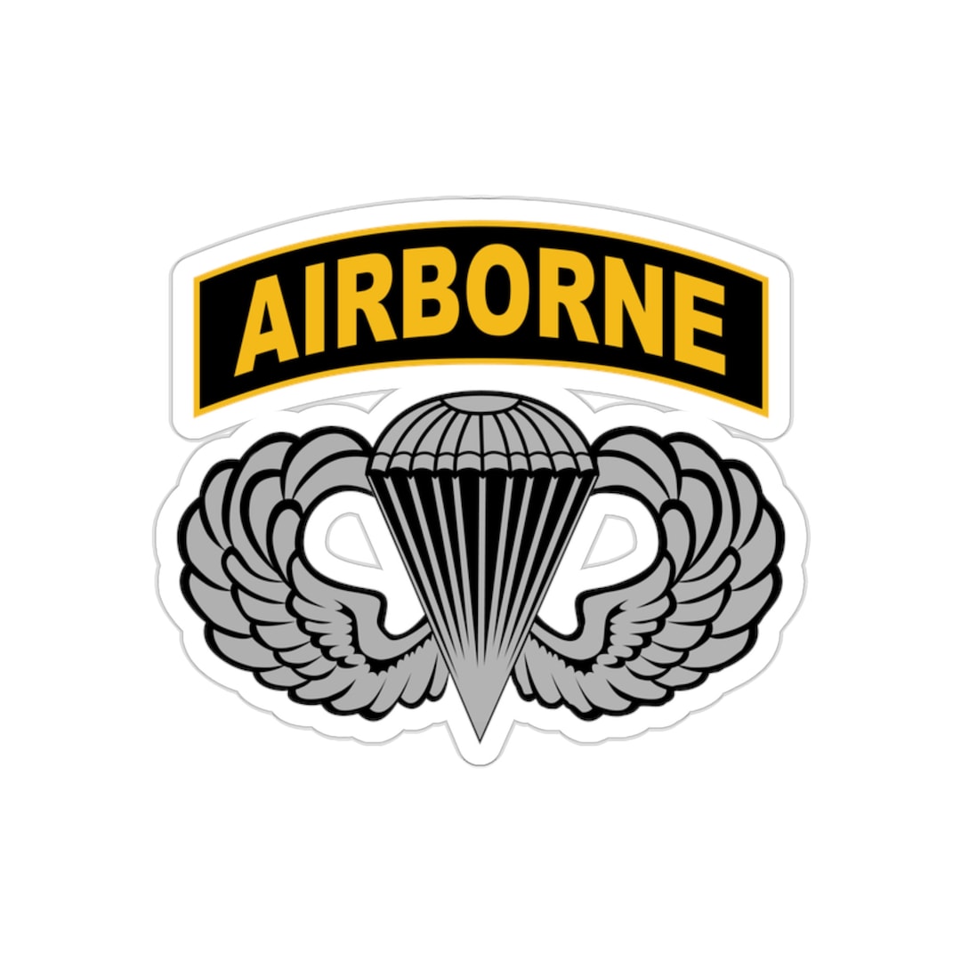 Airborne Sticker: Jump Wings With Black and Gold Tab - Etsy