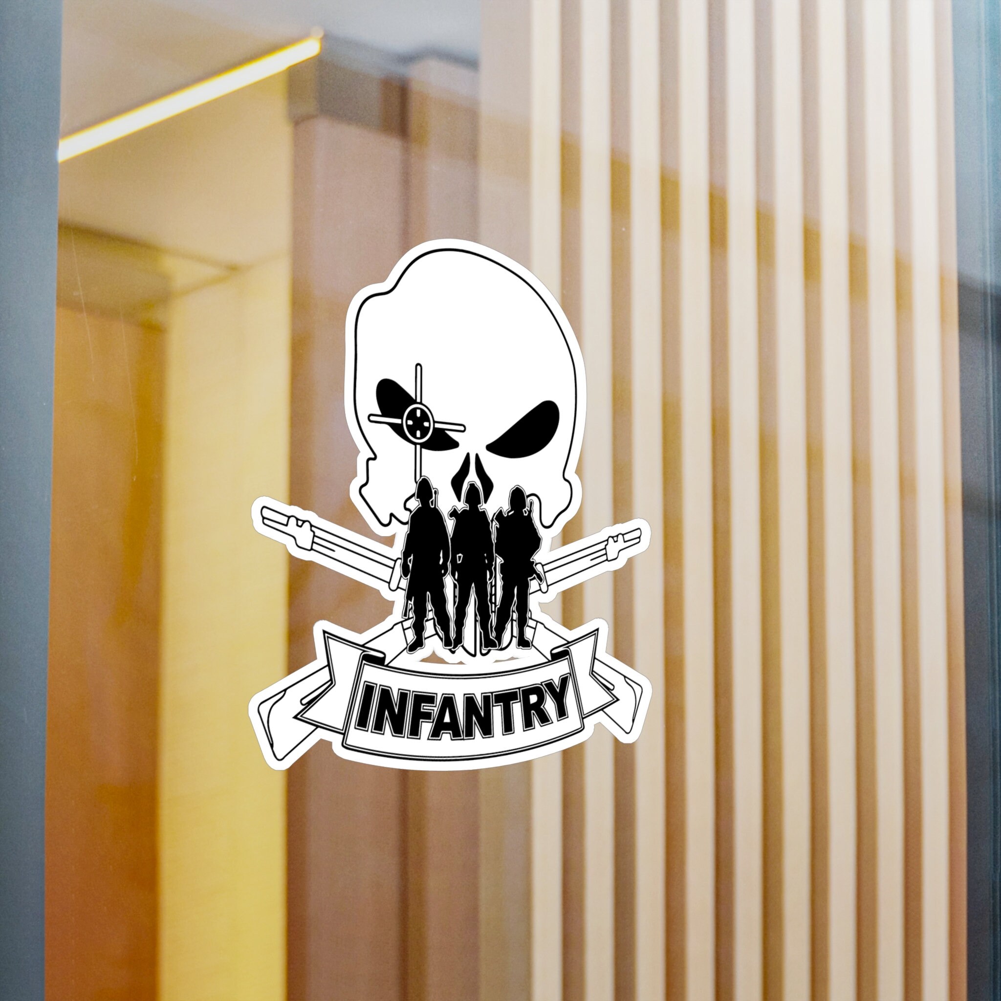 Infantry Sticker: Skull & Crossed Rifles - Etsy