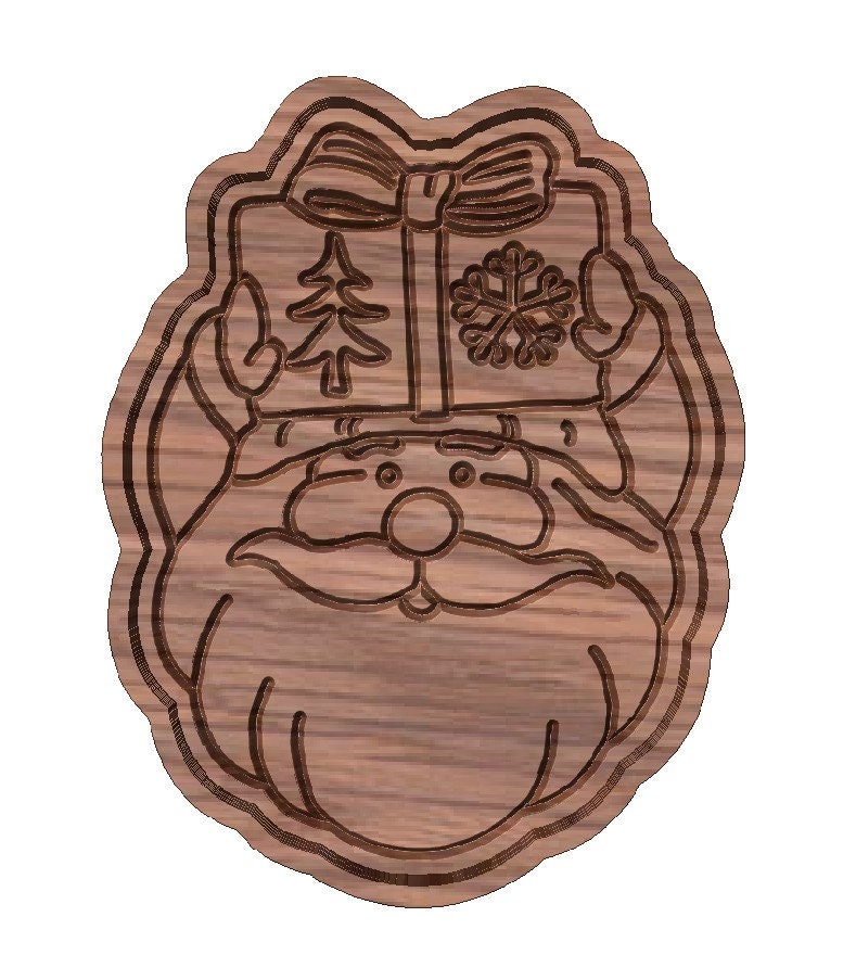 Santa Cookie Tray / Christmas Platter, SVG for CNC Router File ...