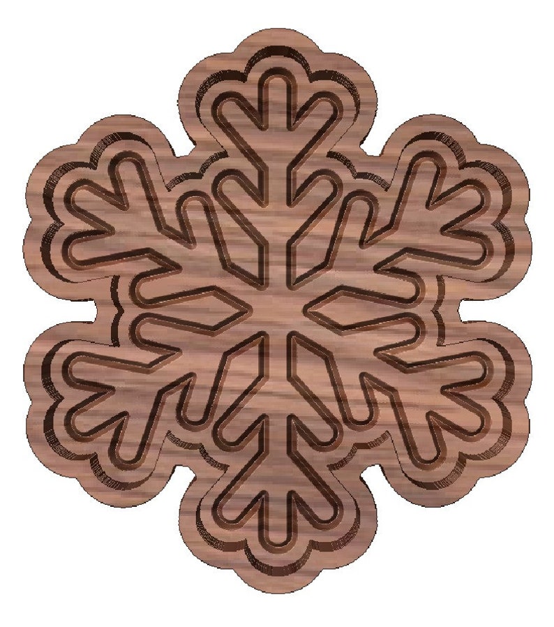 Winter Snowflake Platter, SVG for CNC Router File, Individual Svg Eps ...