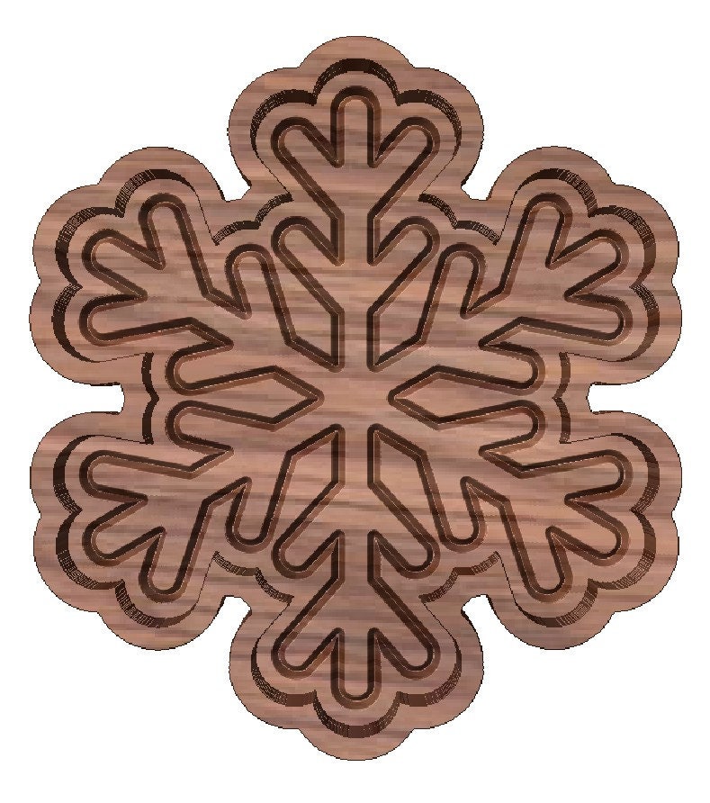 Winter Snowflake Platter, SVG for CNC Router File, Individual Svg Eps ...