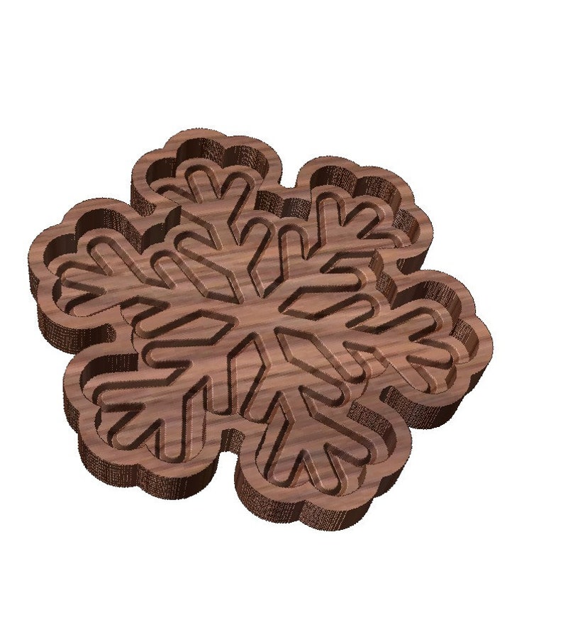Winter Snowflake Platter, SVG for CNC Router File, Individual Svg Eps ...