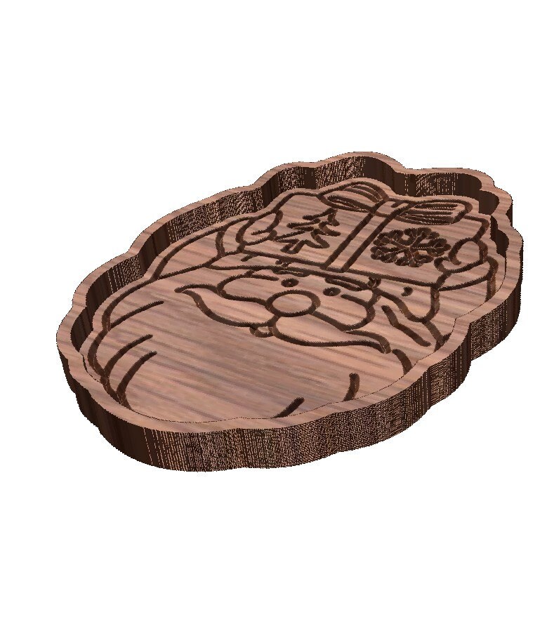 Santa Cookie Tray / Christmas Platter, SVG for CNC Router File ...