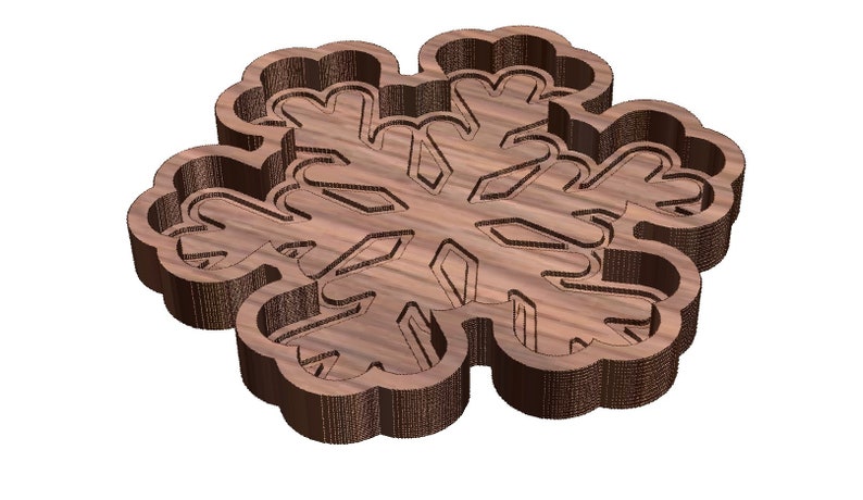 Winter Snowflake Platter, SVG for CNC Router File, Individual Svg Eps ...