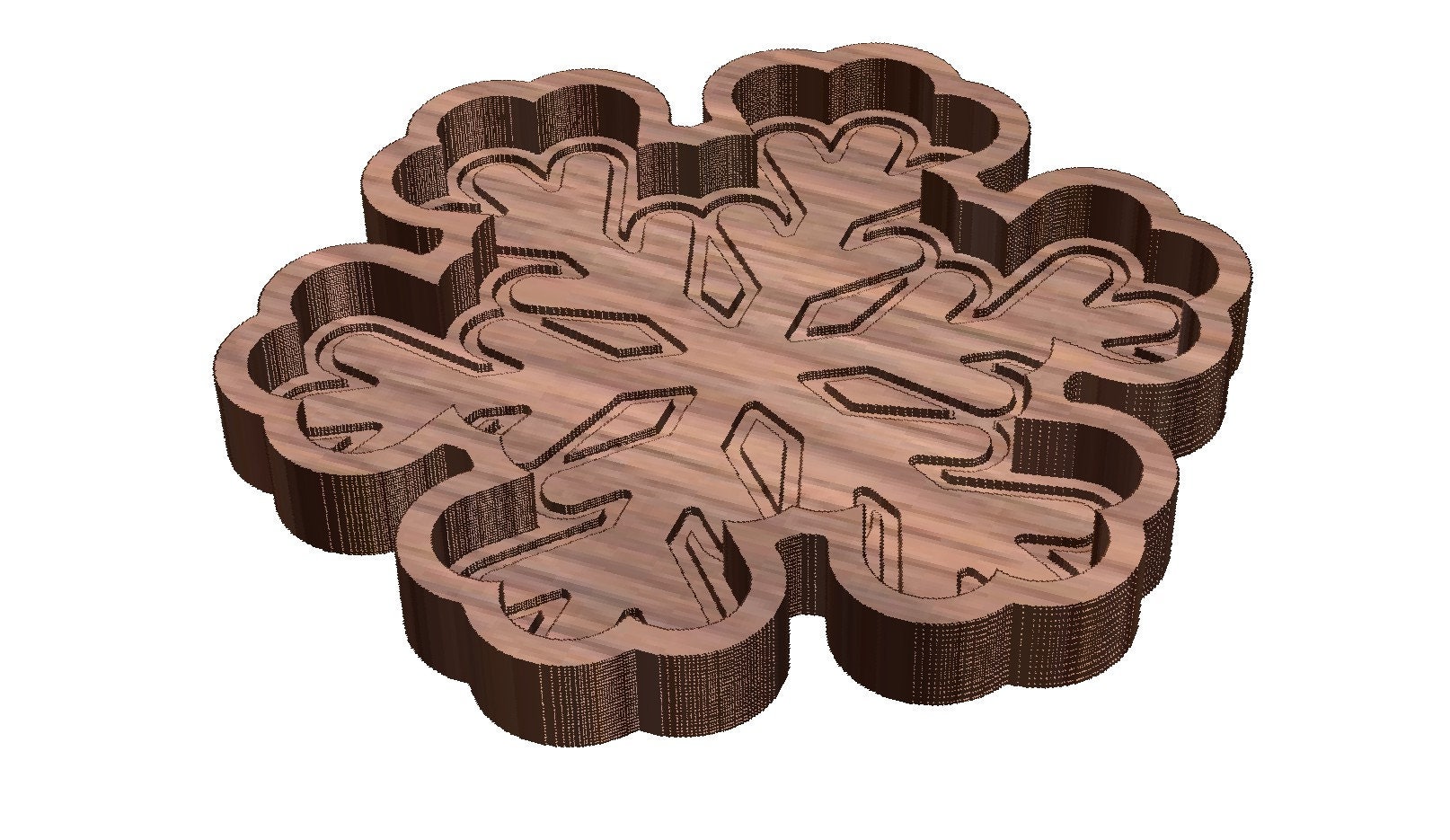 Winter Snowflake Platter, SVG for CNC Router File, Individual Svg Eps ...