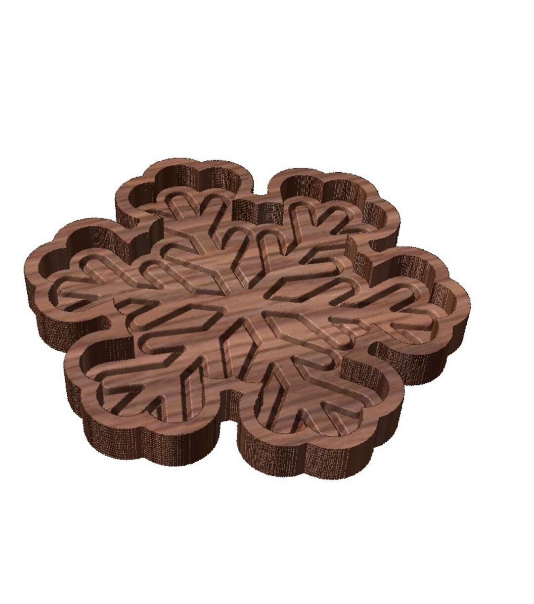 Winter Snowflake Platter, SVG for CNC Router File, Individual Svg Eps ...