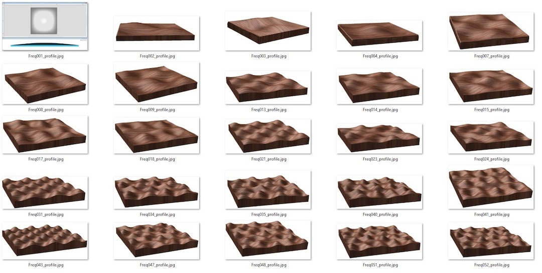 25pcs Plate Mode Shapes Set 1 Wall Panels Parametric Panel 3D STL ...