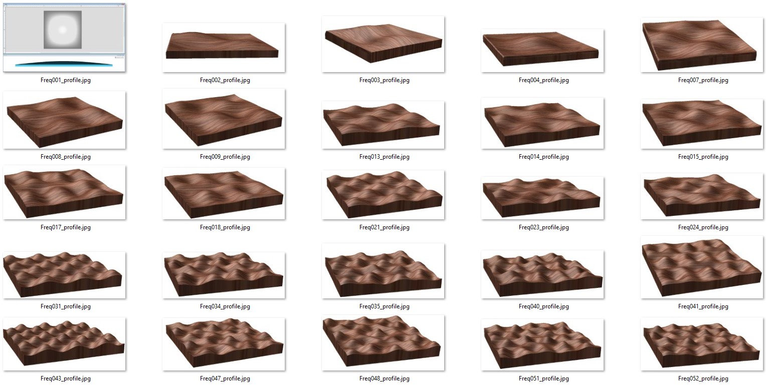 25pcs Plate Mode Shapes Set 1 Wall Panels Parametric Panel 3D STL ...